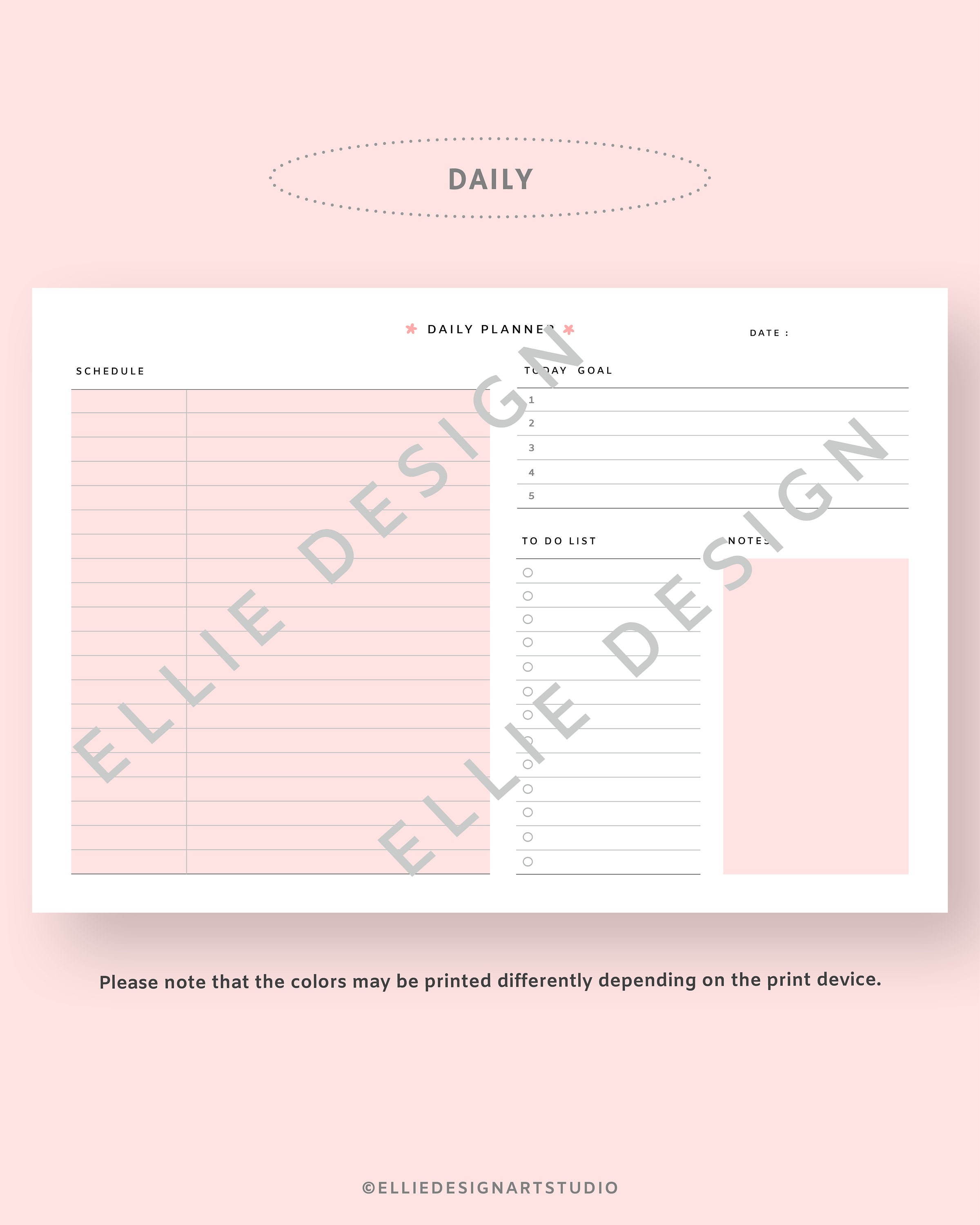 Planificateur quotidien imprimable, Liste des tâches quotidiennes ...