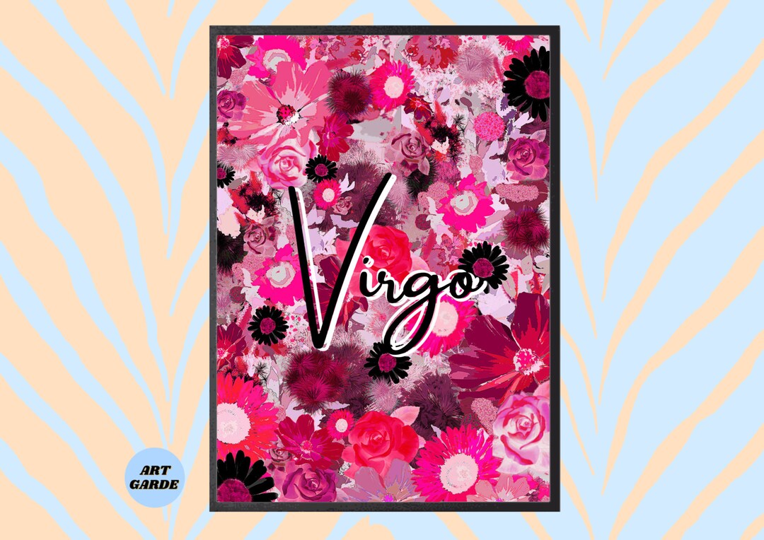 Virgo Collection Zodiac Prints Horoscope Celestial Moon Sun Sign Witchy ...
