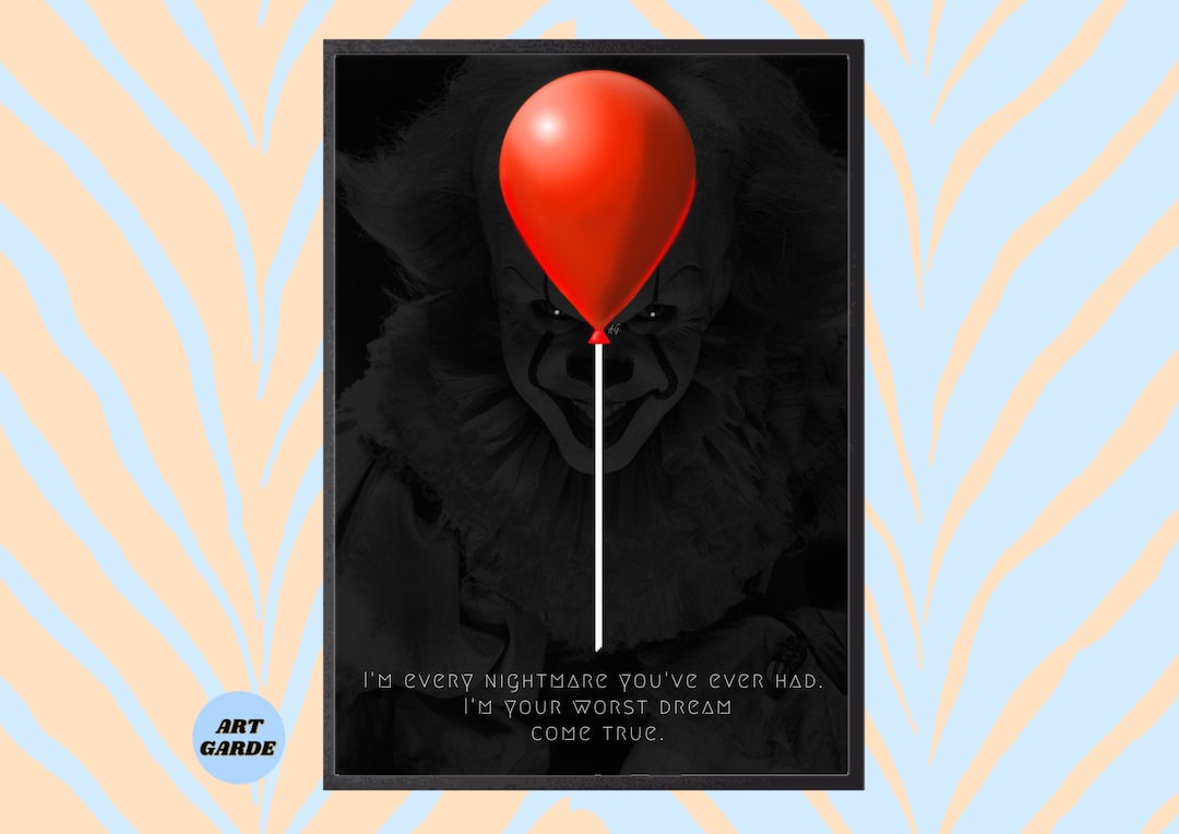 IT Le Clown Ballon rouge Films d'horreur Je suis tous - Etsy France
