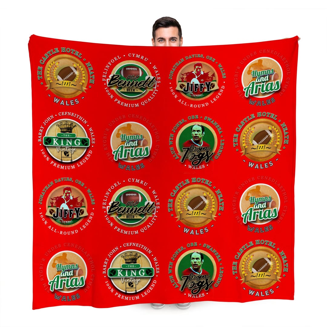 Wales Rugby Union - Legend Collection - Fleece Blanket 150cm X 150cm - Etsy