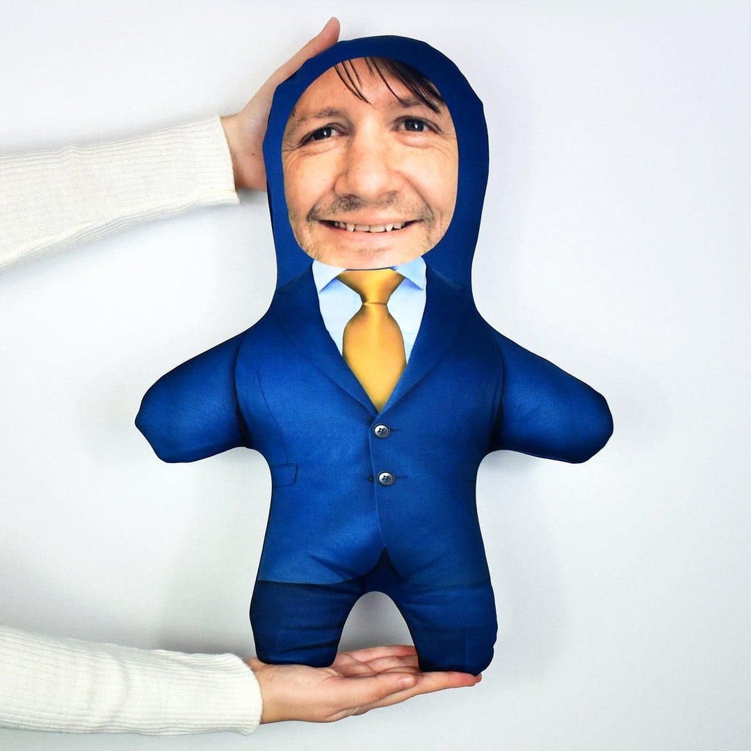 Blue Suit Gold Tie Mini Me™ Photo Doll / Face Teddy Novelty Gift - Etsy