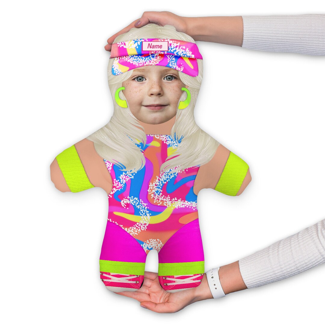 Neon Roller Skate Girl - Personalised Mini Me™ Photo Doll / Face Teddy ...