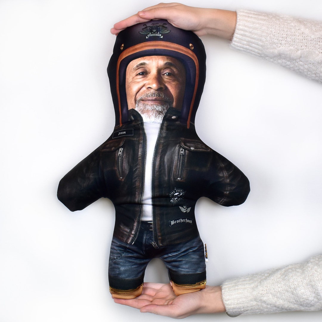 Biker - Personalised Mini Me™ Photo Doll / Face Teddy Novelty Gift - Etsy