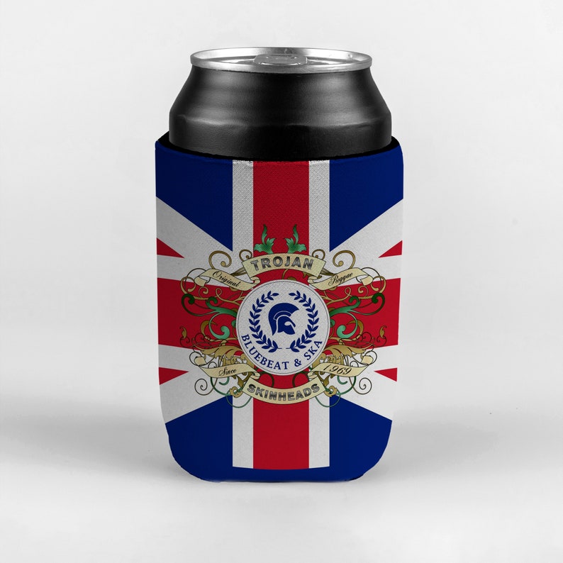Trojan Skinhead Union Jack Design Drink Can Cooler - Etsy