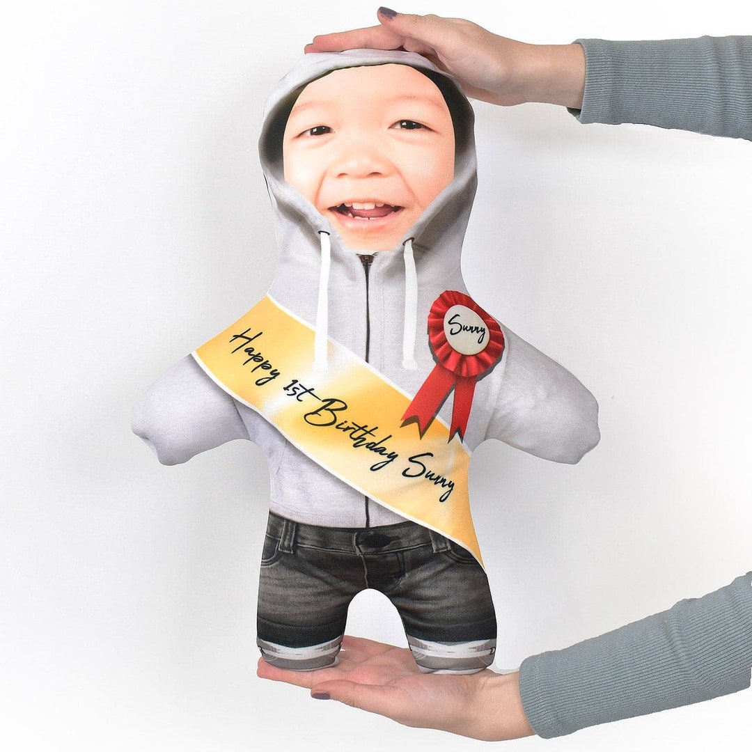 Birthday Sash - Grey Hoodie Mini Me™ Photo Doll / Face Teddy Novelty ...