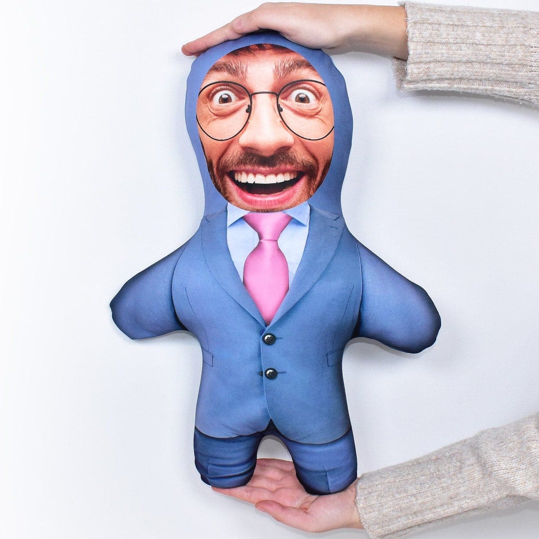 Blue Suit Pink Tie Mini Me™ Photo Doll / Face Teddy Novelty Gift - Etsy