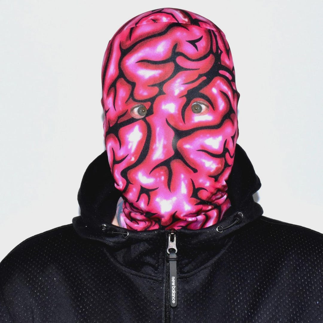 Brain Face |halloween |face Mask | Fancy Dress| Horror |party| Fun ...