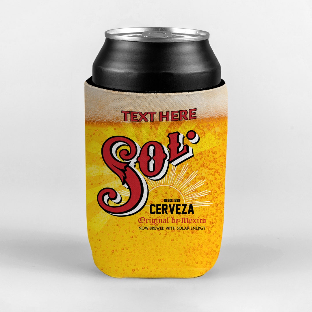 Sun Powered Beer Design - Custom Personalised Drink Can Cooler - Etsy