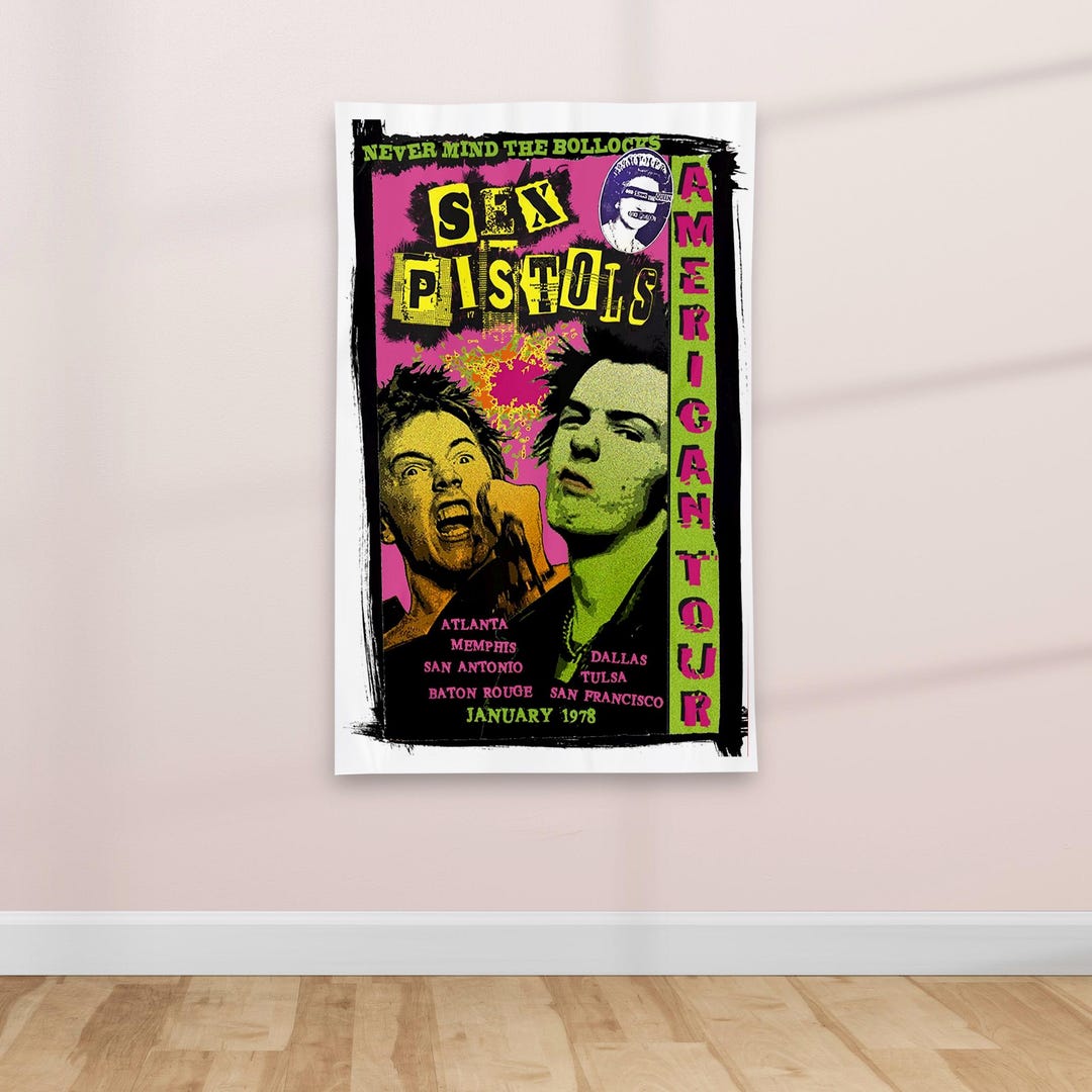 1970's Retro British Punk Rock Music Poster - Textile Poster - Etsy