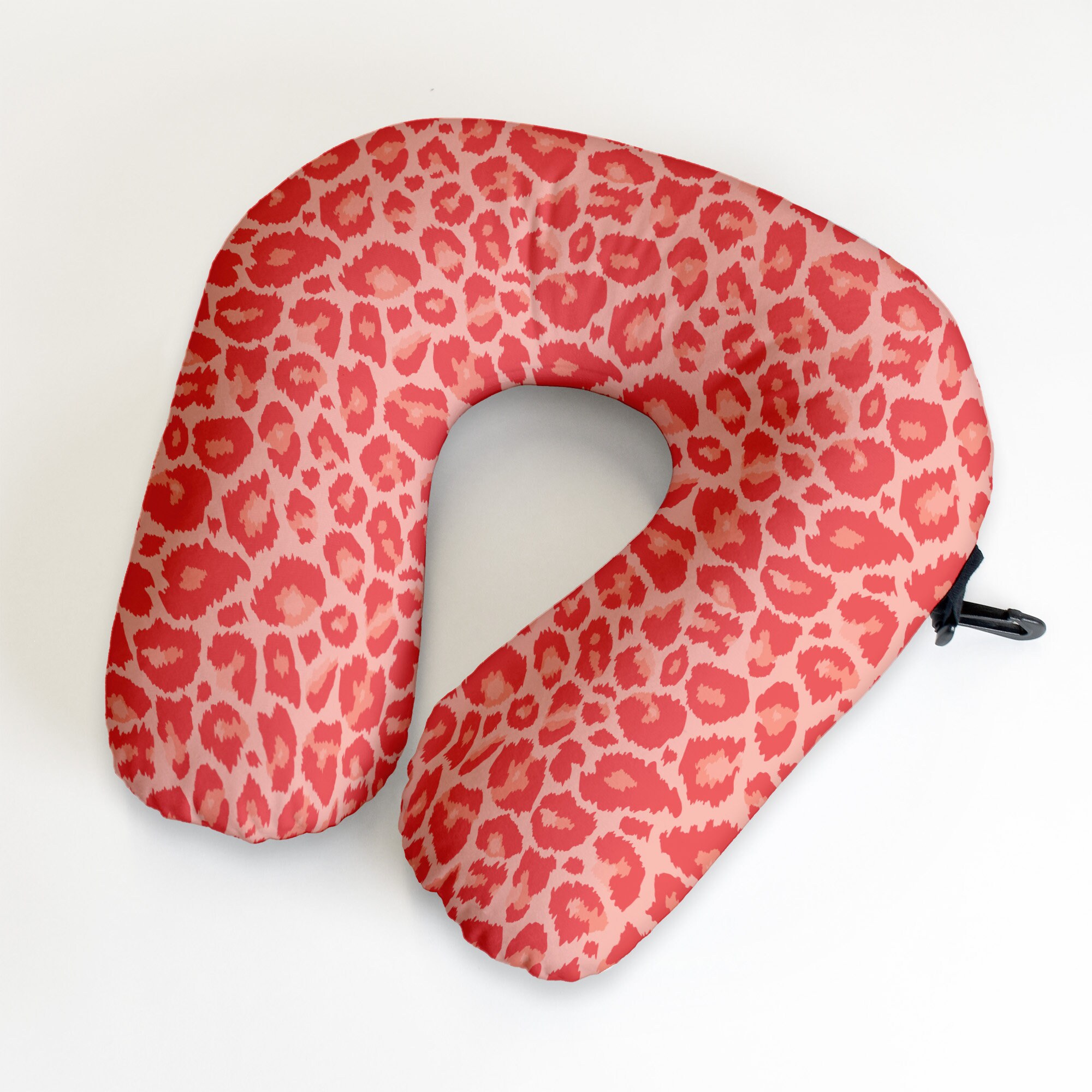 Personalised Pink Leopard Print Travel Neck Pillow - Neck Support ...