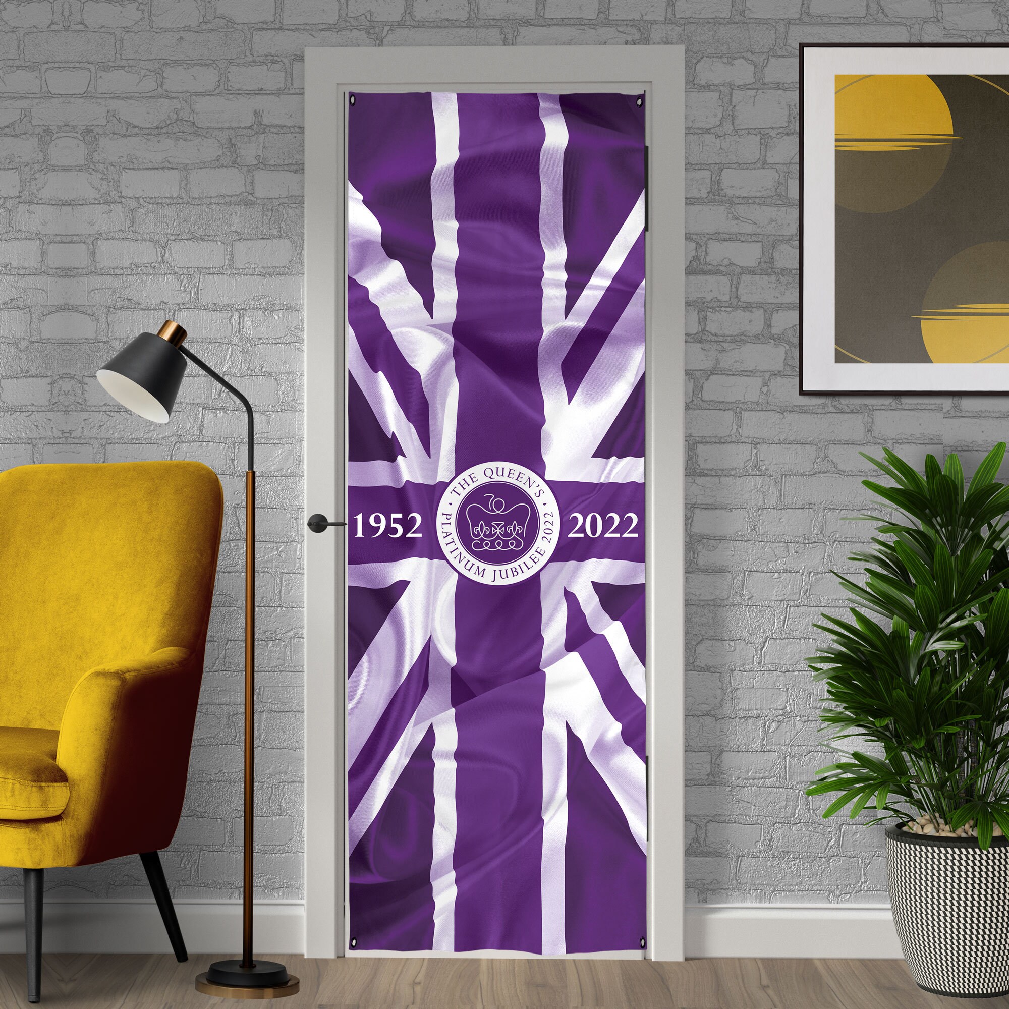Platinum Jubilee Purple Union Jack Celebration Door Banner | Etsy