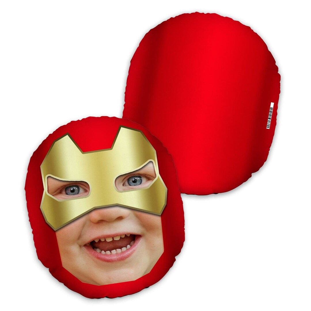 Superhero Red & Gold - Mush Cush™ Face Cushion - Novelty Gift - Funny ...