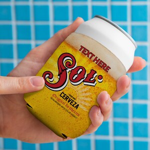 Sun Powered Beer Design - Custom Personalised Drink Can Cooler - Etsy