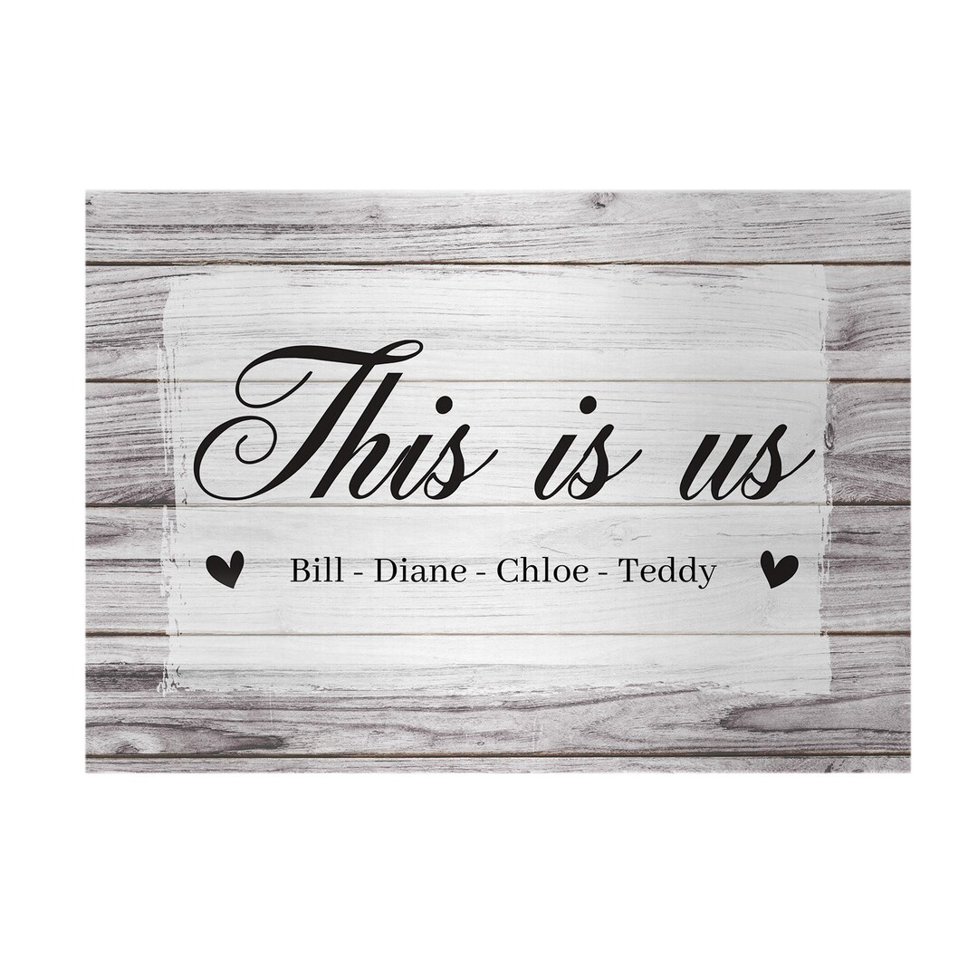 Personalised This is Us - A4 Metal Sign Plaque - Frame Options ...