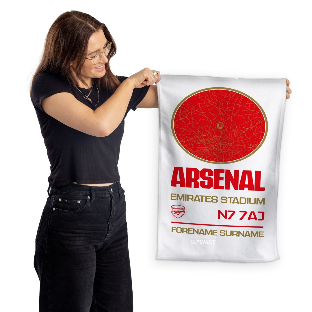 Arsenal FC Map White Tea Towel Officially Licenced - Etsy