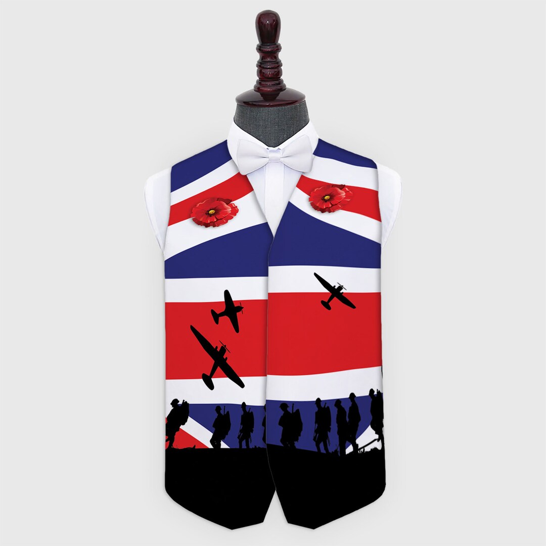 Remembrance Day Waistcoat | Fancy Dress | Novelty Party Dress up ...