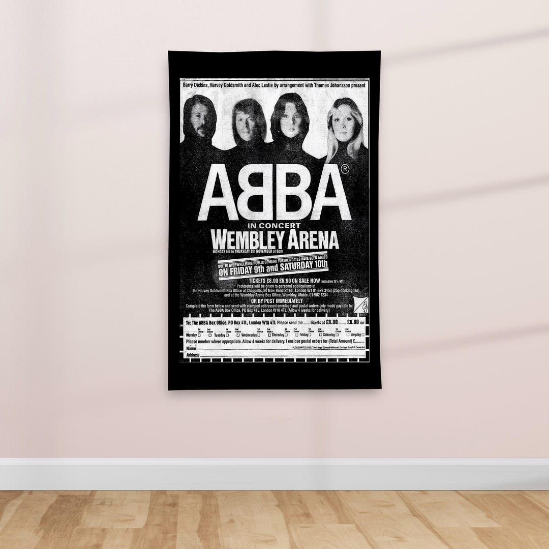 1970's Retro British Europop Music Poster - Textile Poster - Etsy