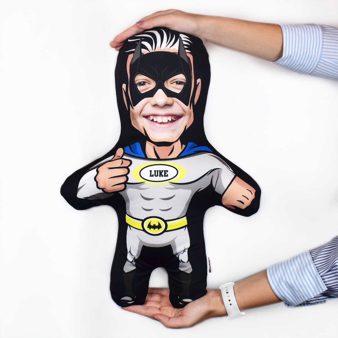 Cartoon Grey Super Hero Mini Me™ Photo Doll / Face Teddy Novelty Gift ...