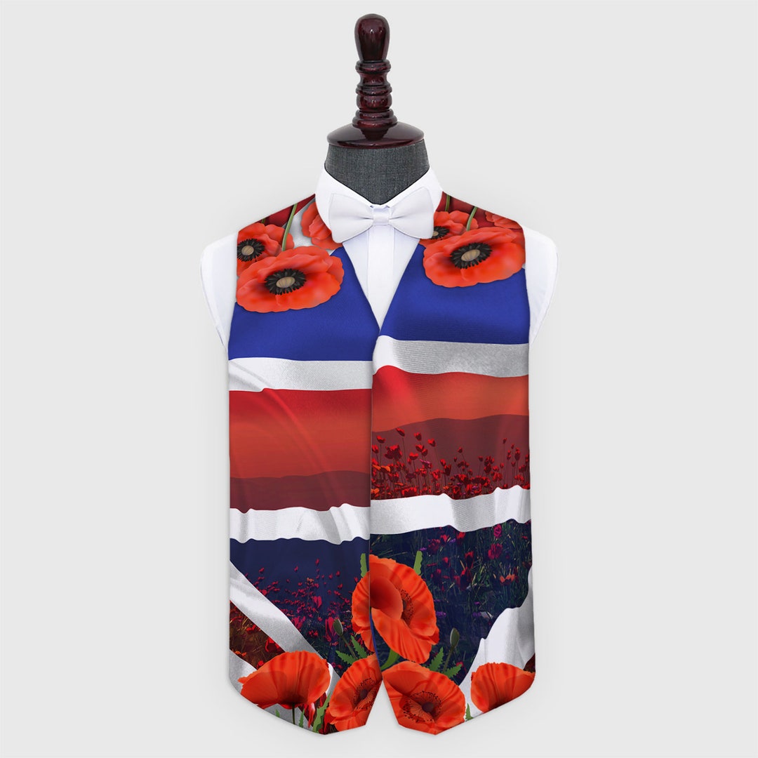 Remembrance Day Waistcoat | Fancy Dress | Novelty Party Dress up ...