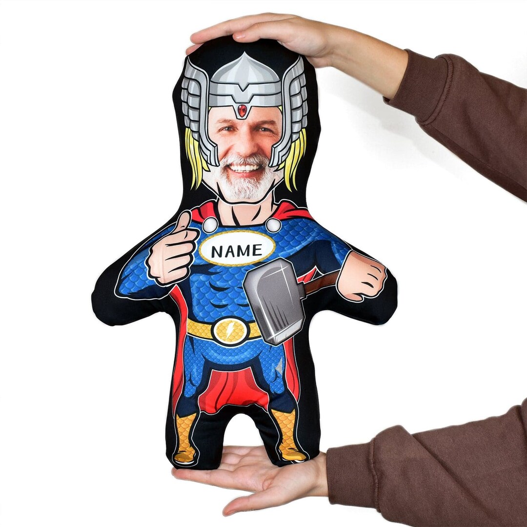 Cartoon Hammer Super Hero - Two Variants Mini Me™ Photo Doll / Face ...