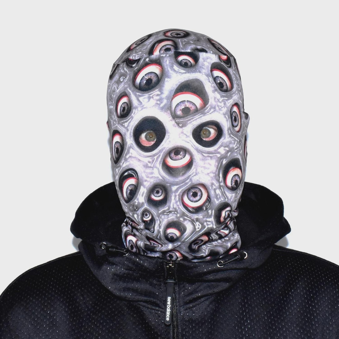 Eyeball Silver Demon |halloween |face Mask | Fancy Dress| Horror |party ...