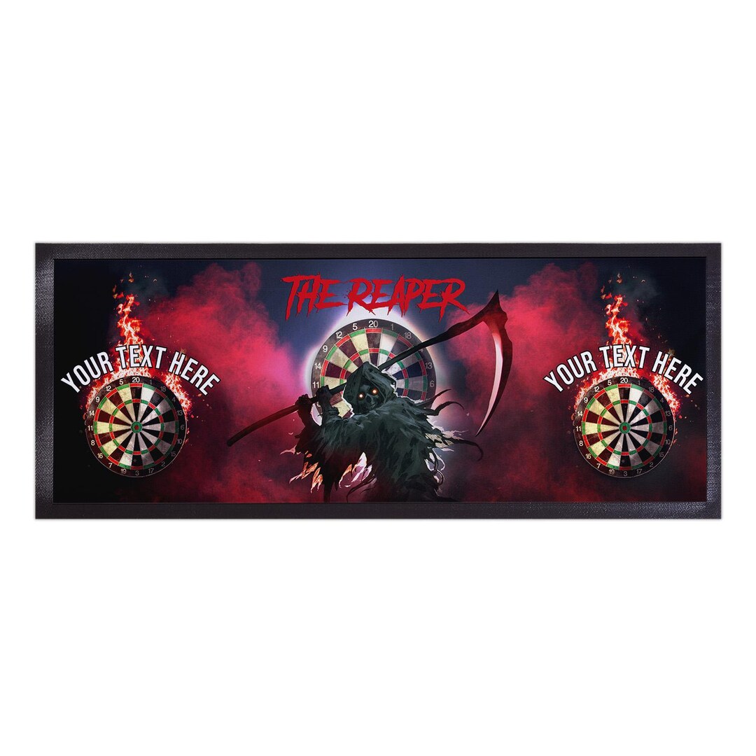 Personalised the Reaper Design - Darts Bar Runner - Pub Beer Party - Etsy