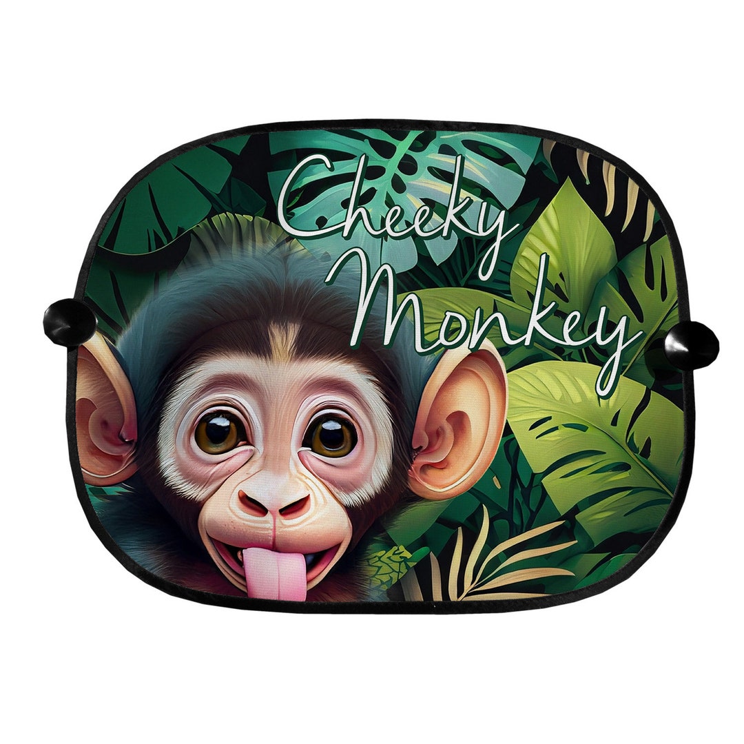 Jungle Cheeky Monkey Design - Car Sun Shade - Set of 2 - Etsy