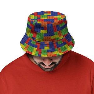 Building Blocks Bucket Hat - Fashion Sun Cap Packable Outdoor Fisherman ...