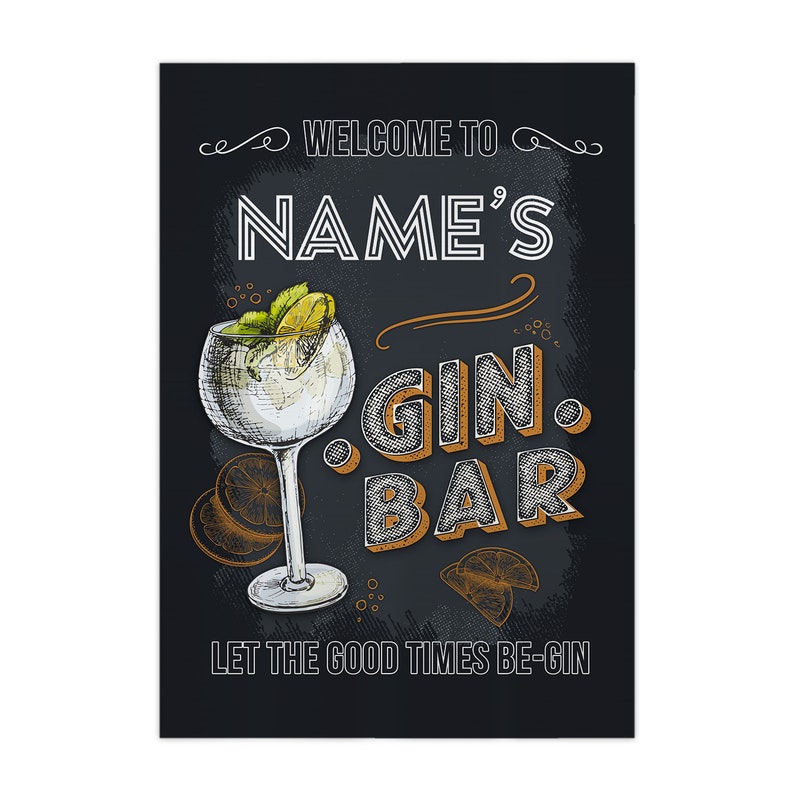 Gin Bar Plaque - Etsy