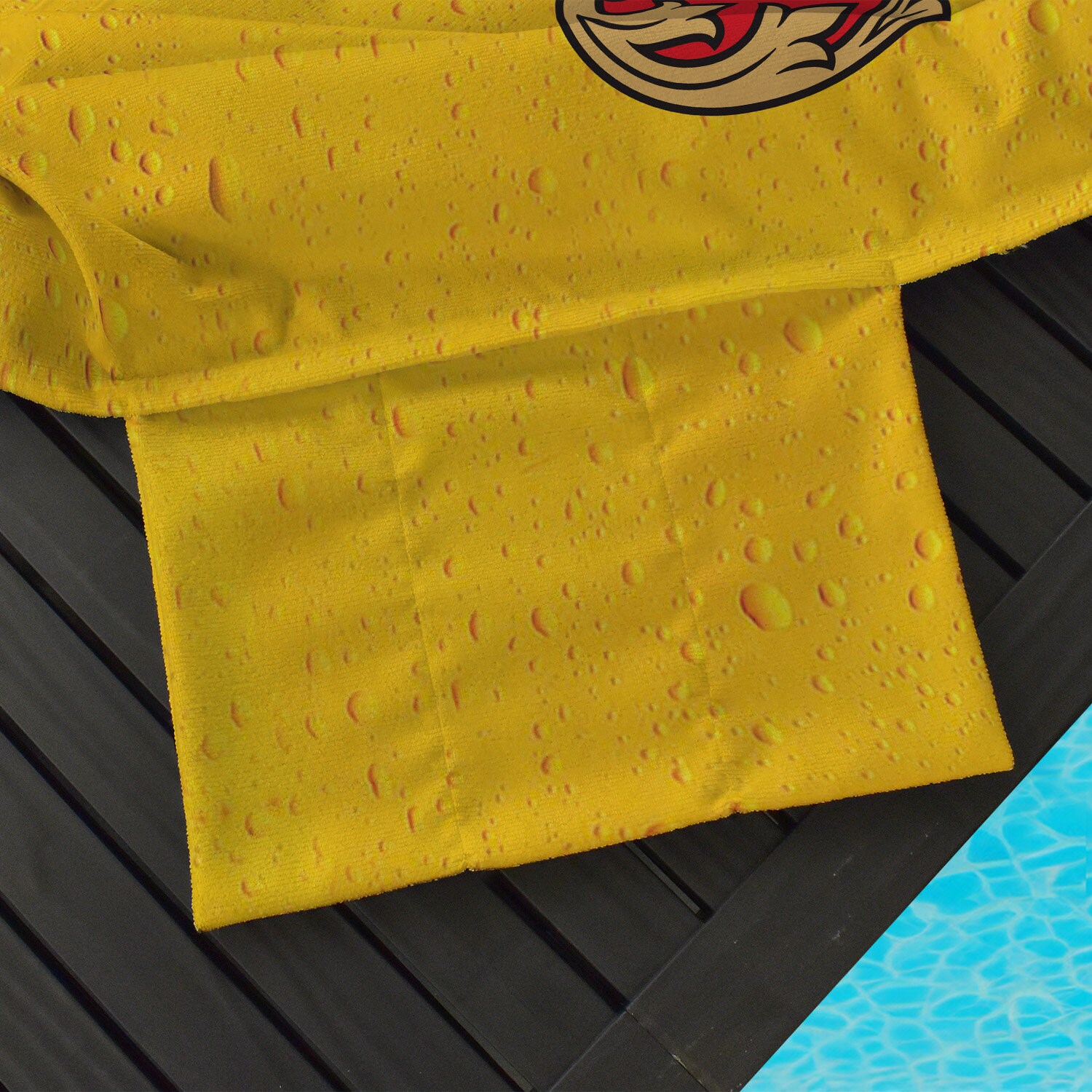 Personalised Yellow Beer Label Design - Full Length Sun Lounger Towel ...