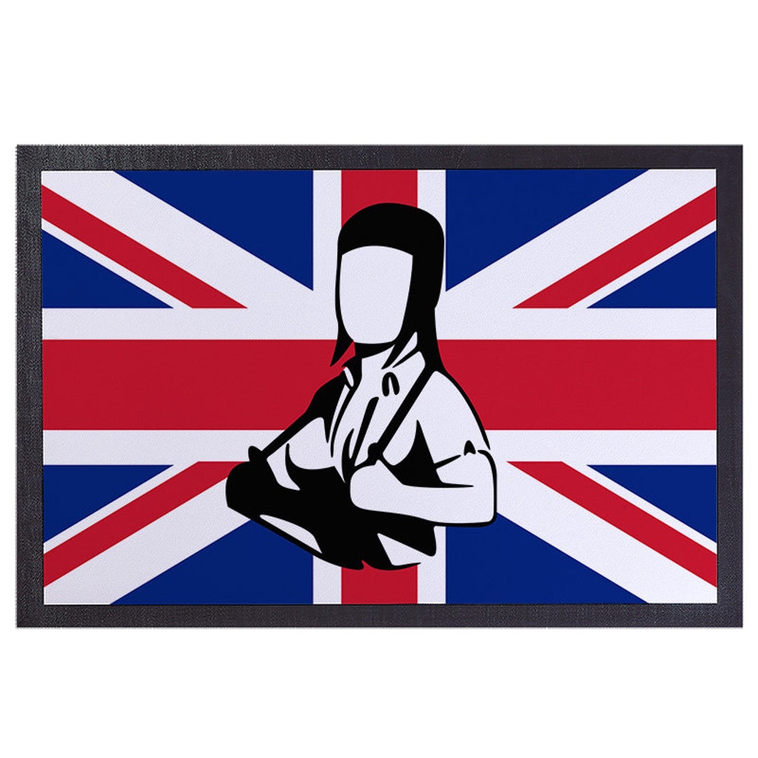 Skinhead Girl Union Jack Design Door Mat - 60cm X 40cm - Etsy