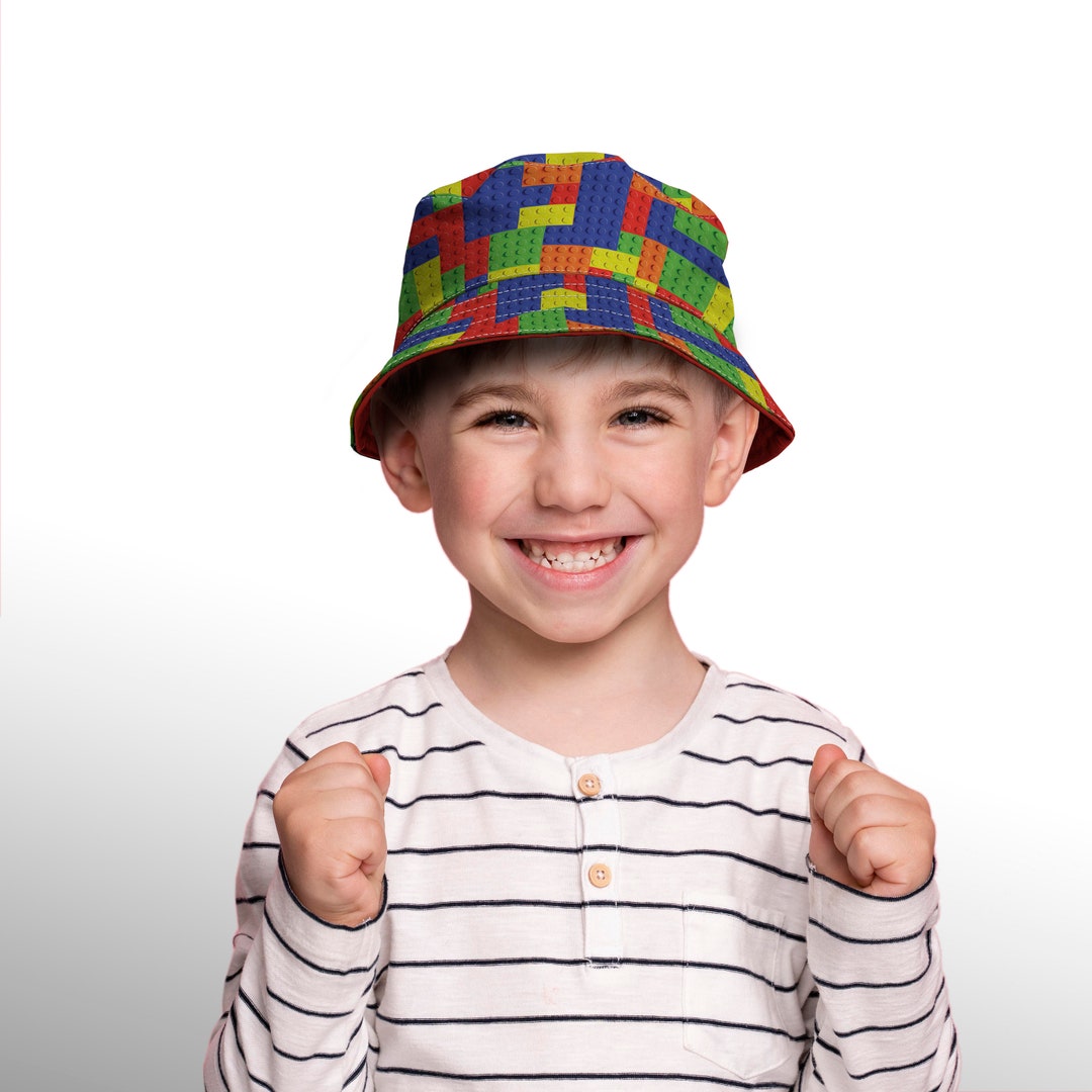 Building Blocks Bucket Hat - Fashion Sun Cap Packable Outdoor Fisherman ...