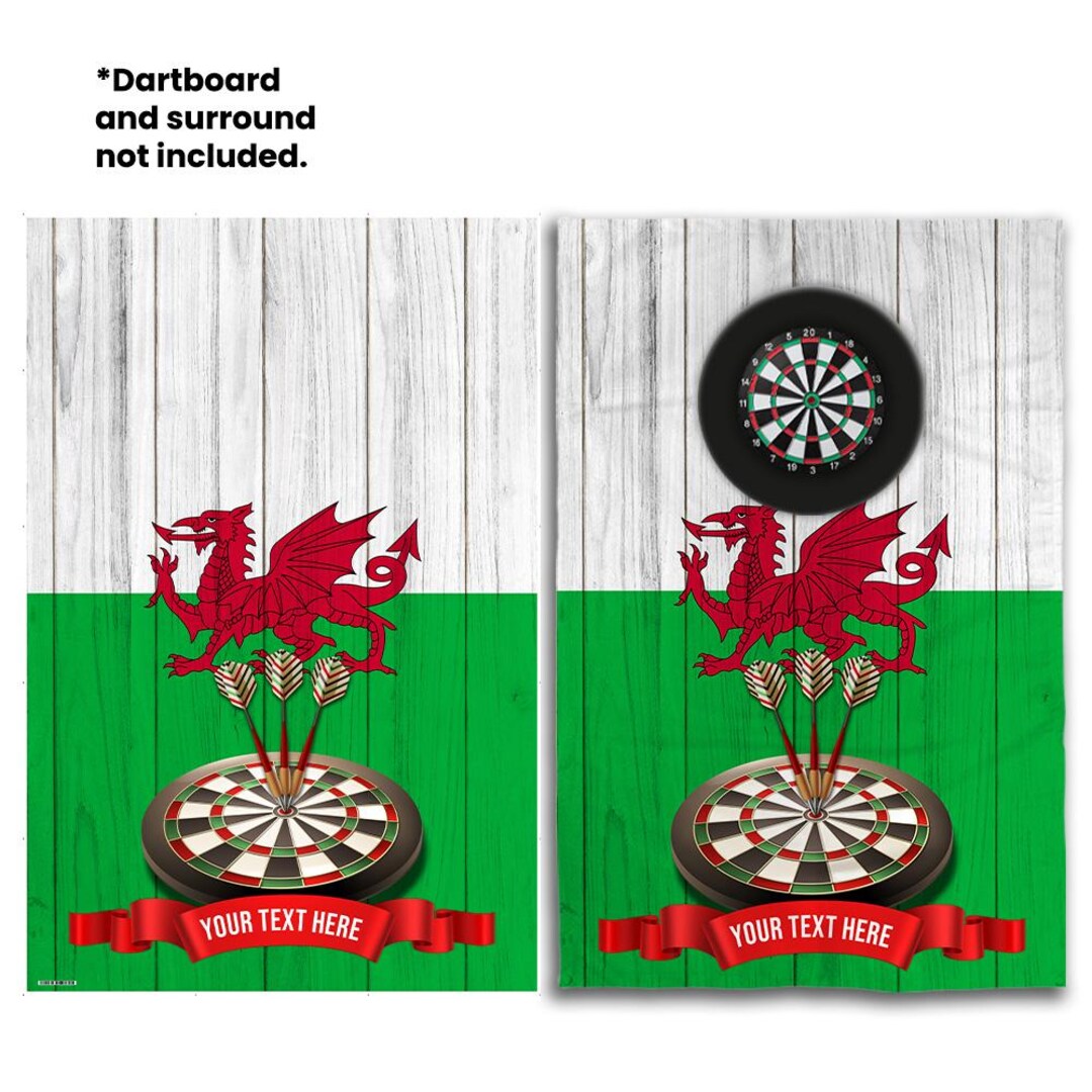 Welsh Flag Wales - Personalised Darts Wall Banner - 230cm X 152cm - Etsy