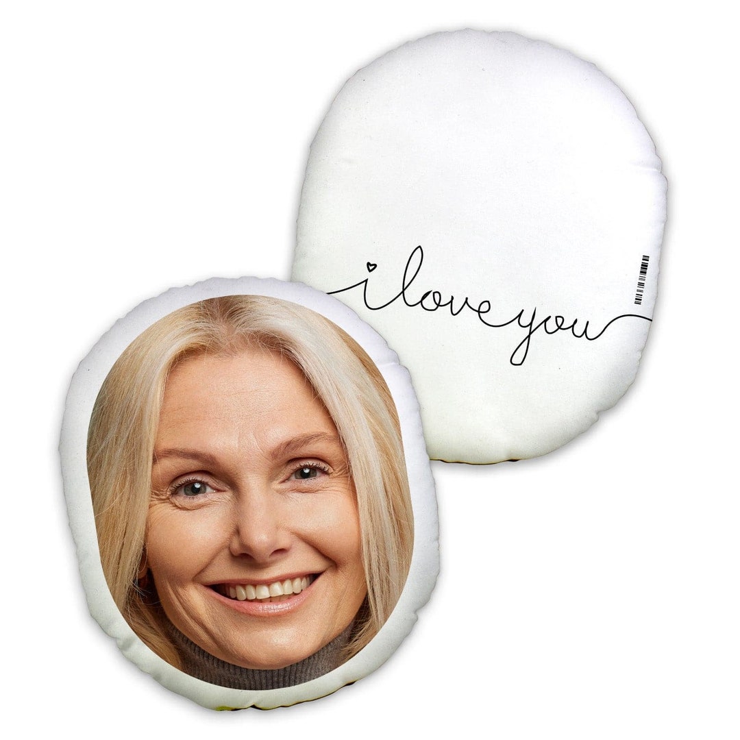 I Love You Calligraphy - Mush Cush™ Face Cushion - Novelty Gift - Funny ...