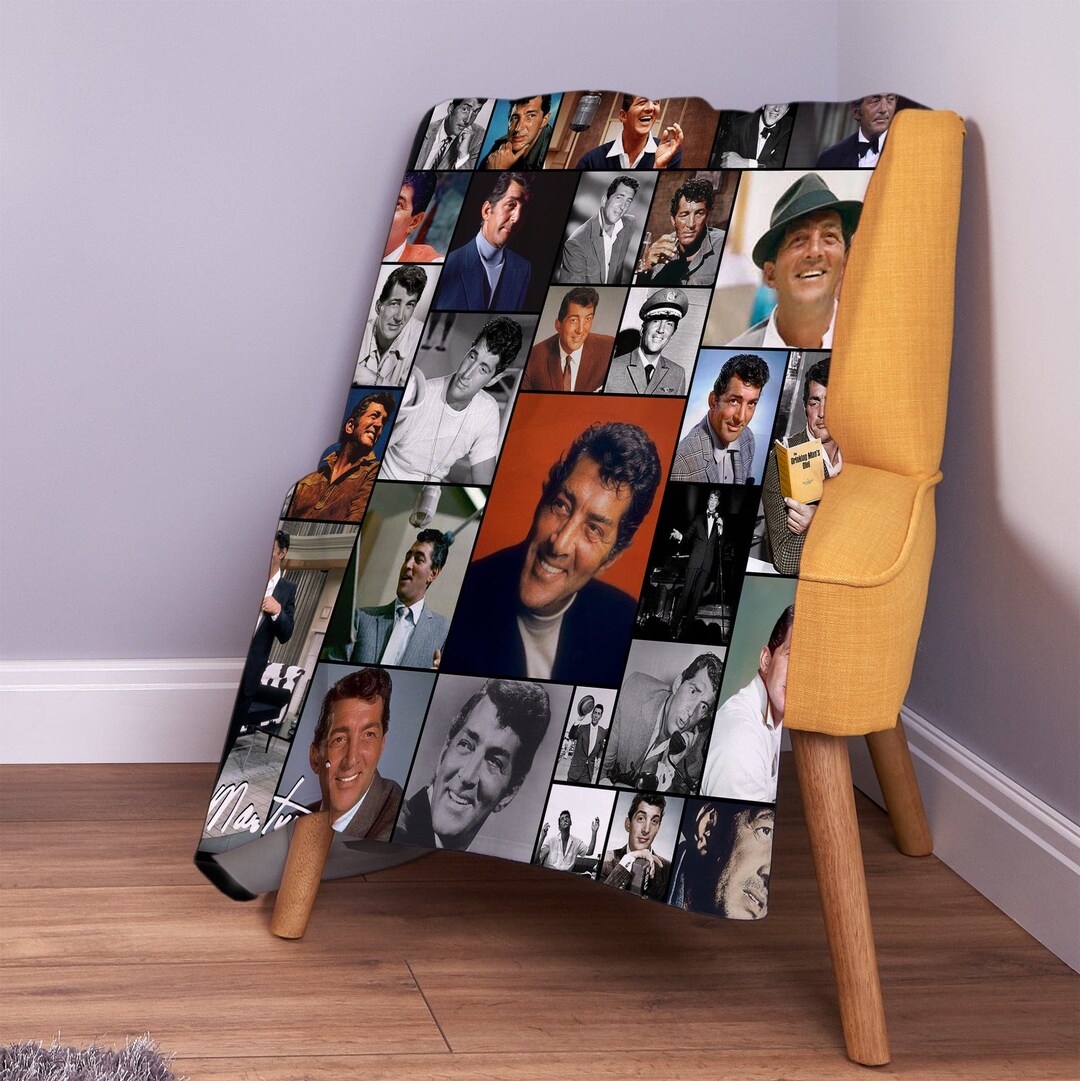 Dean Martin Celebrity Montage Fleece Throw Blanket | 150cm X 150cm ...