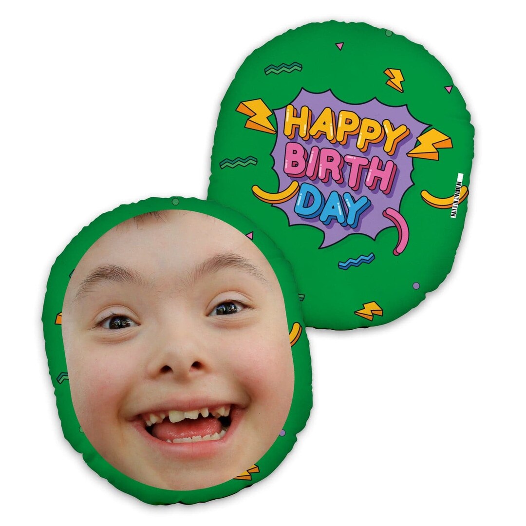 Happy Birthday - Mush Cush™ Face Cushion - Novelty Gift - Funny Cushion ...