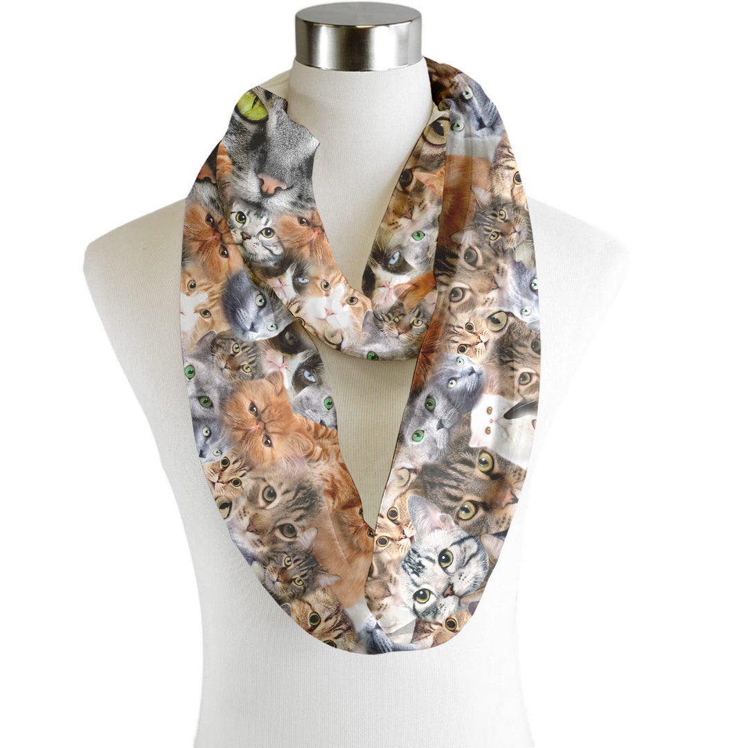 Cats All Over - Infinity Scarf - Chiffon | Fashion Accessories | Gifts ...