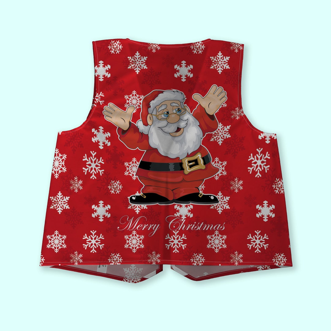 Cartoon Santa Red Waistcoat | Fancy Dress | Novelty Party Dress up ...