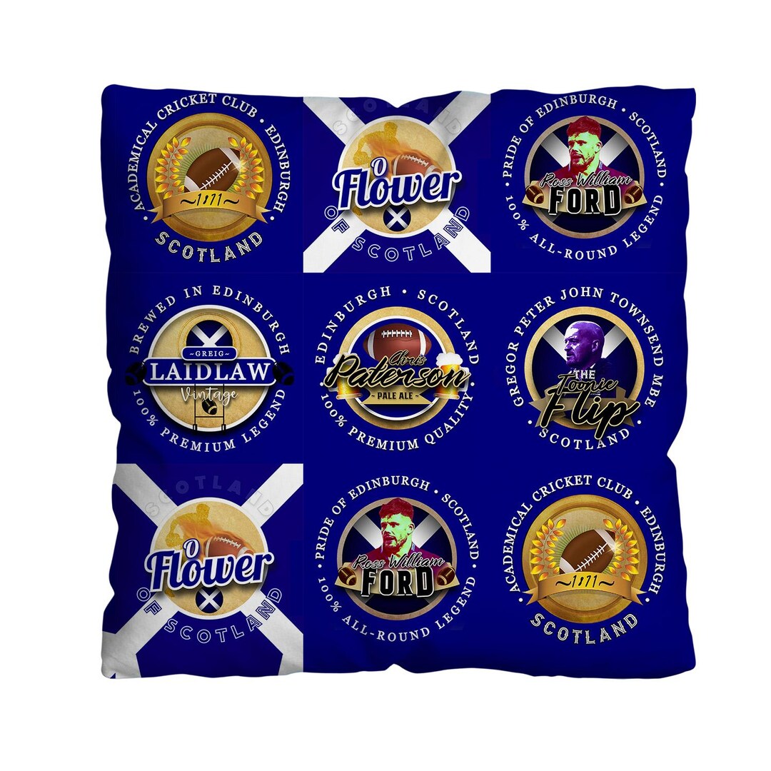 Scotland Rugby Union - Legend Collection - Cushion - Two Sizes ...