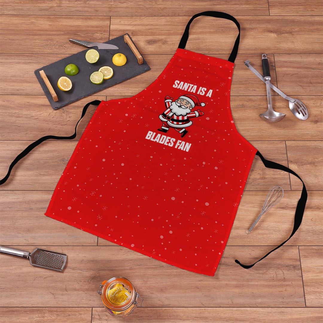 Santa is a Blades Fan - Apron - Etsy