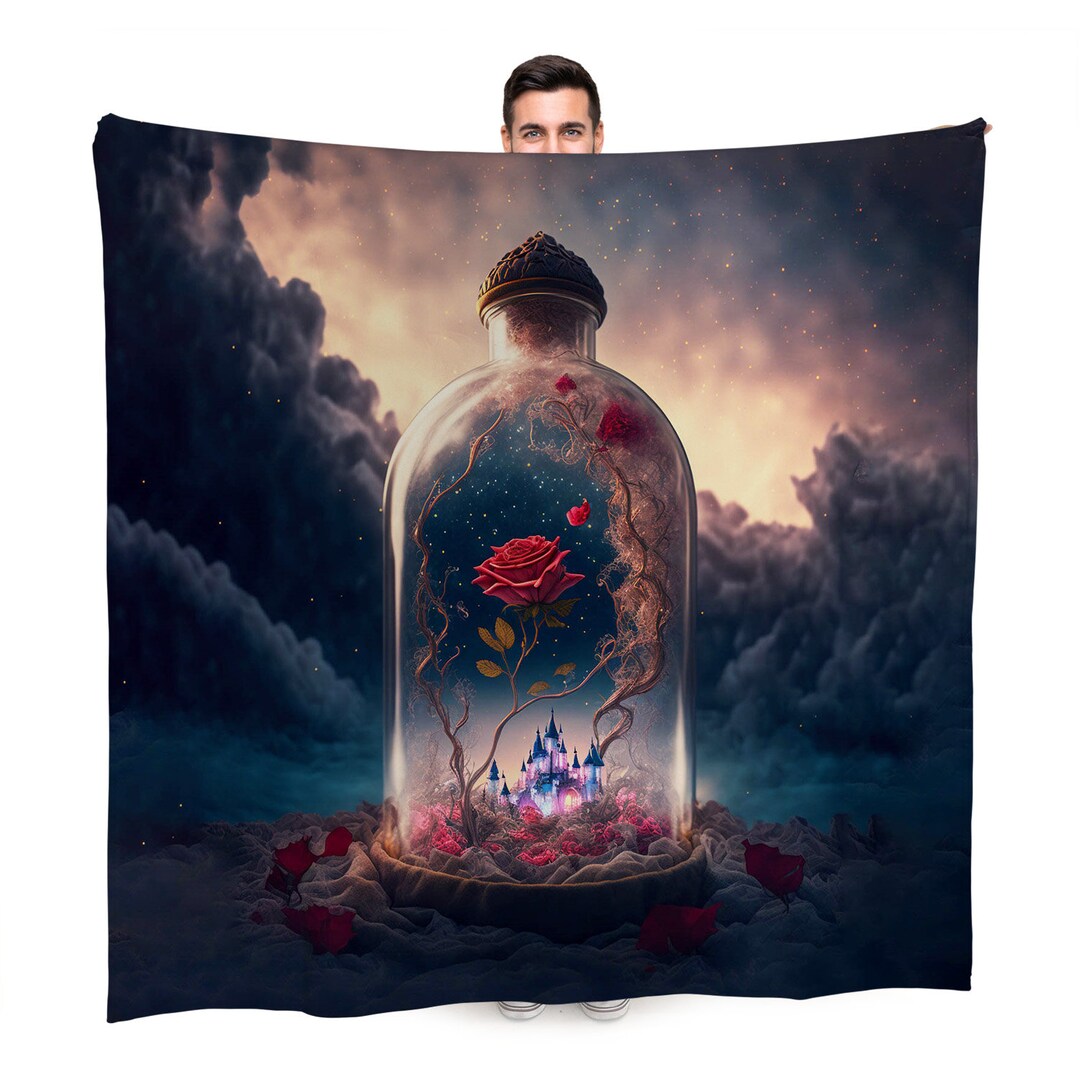 Beasts Heart Fairy-tale Fleece Throw Blanket | 150cm X 150cm Large ...