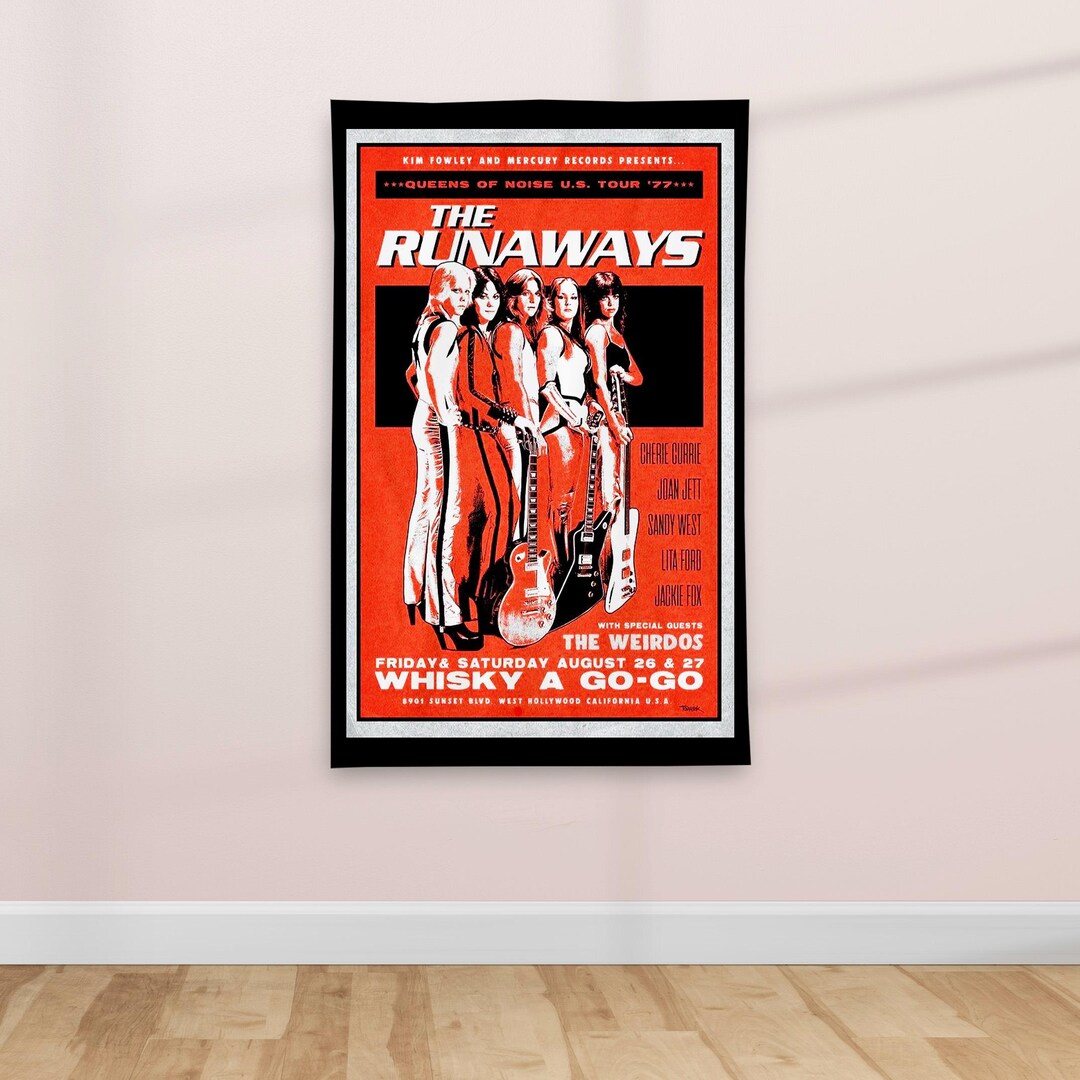 1970's Retro American Rock Music Poster - Textile Poster - Etsy
