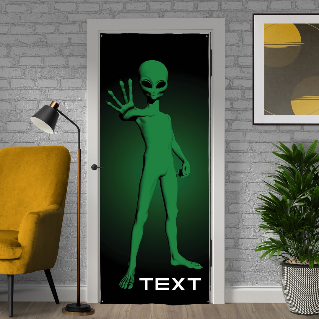 Green Alien Halloween Door Banner Party Banner - Etsy