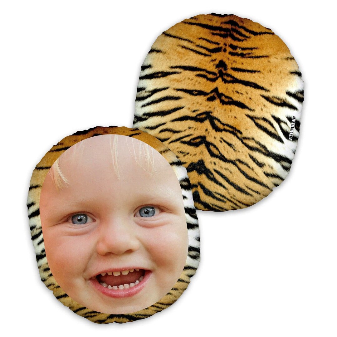 Tiger Print - Mush Cush™ Face Cushion - Novelty Gift - Funny Cushion - Etsy