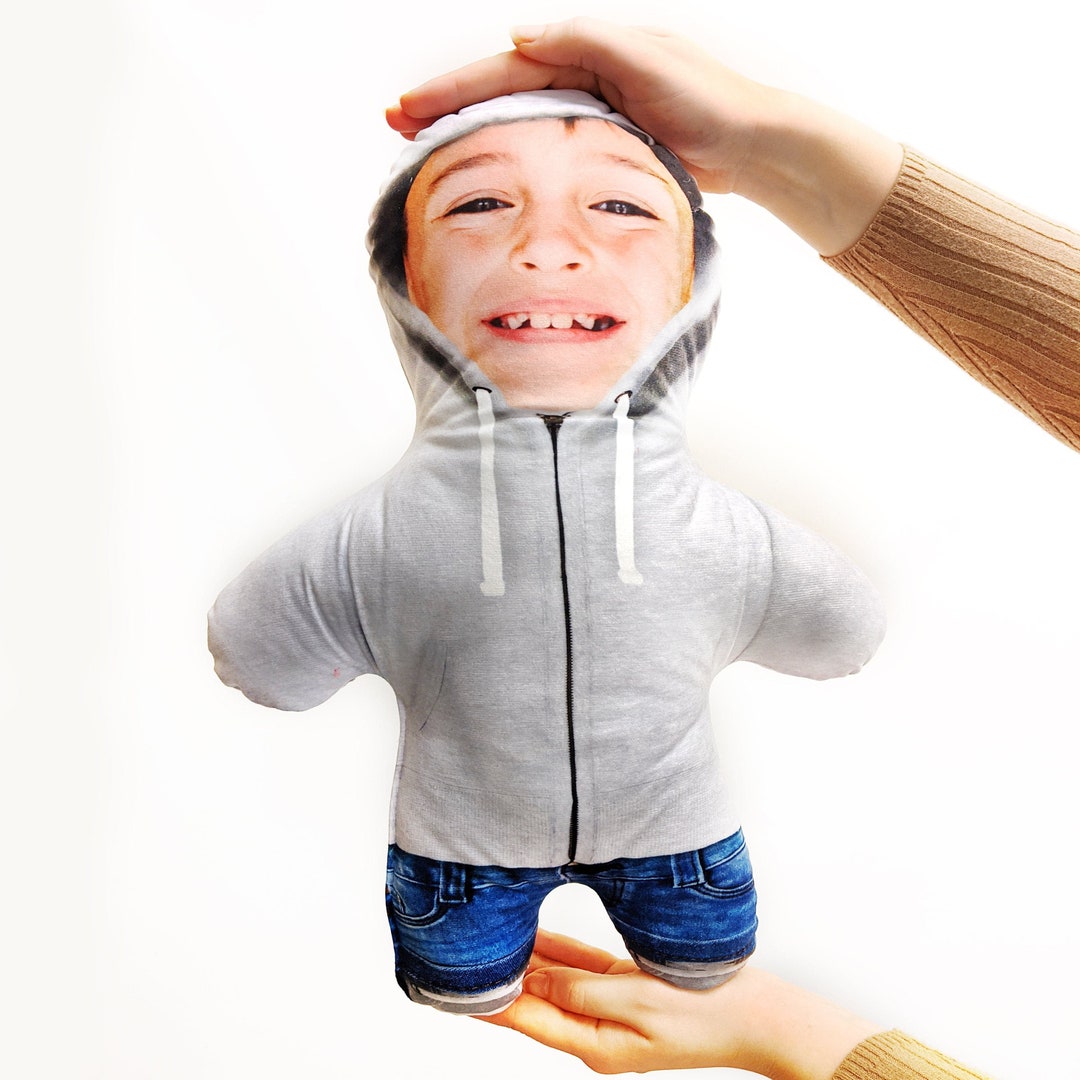 Hoodie - Grey Mini Me™ Photo Doll / Face Teddy Novelty Gift - Etsy