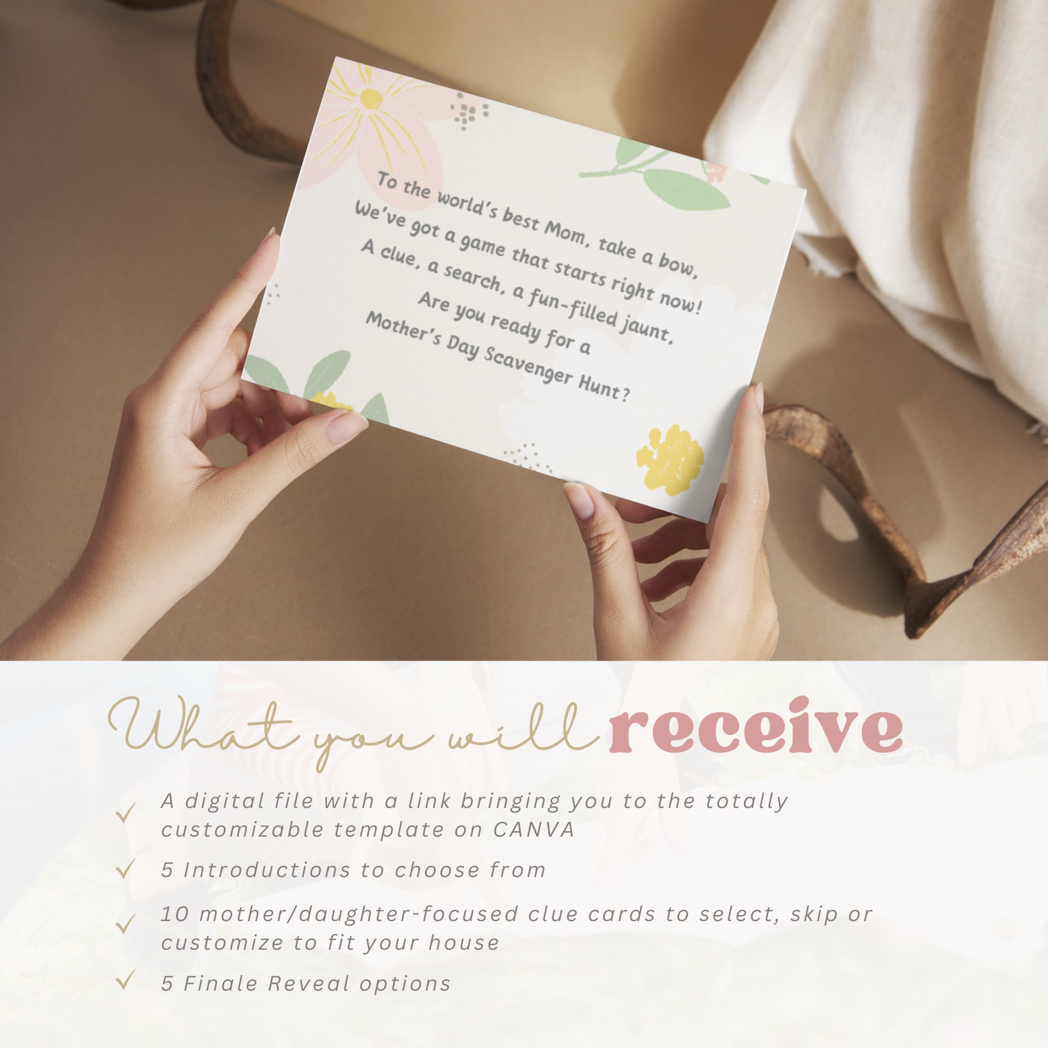 Editable Mother's Day Scavenger Hunt Template, Printable Grandmother ...