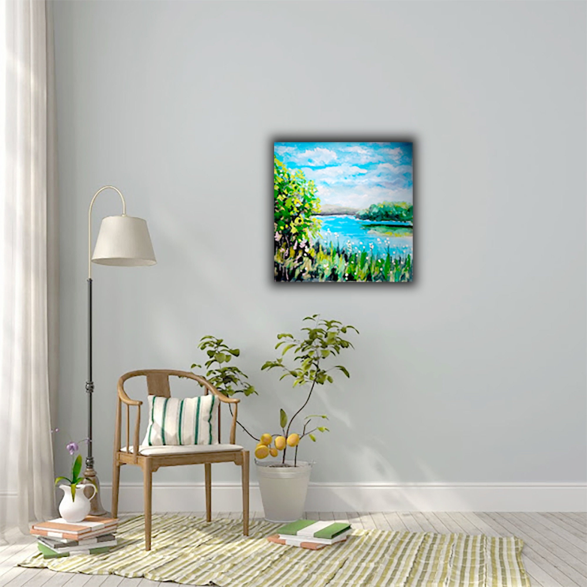 Montana Landscape Painting Musselshell River Original Art Canvas ...