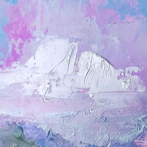 Mountains Preppy Painting Nature Original Oil Art Impasto Palette Knife ...