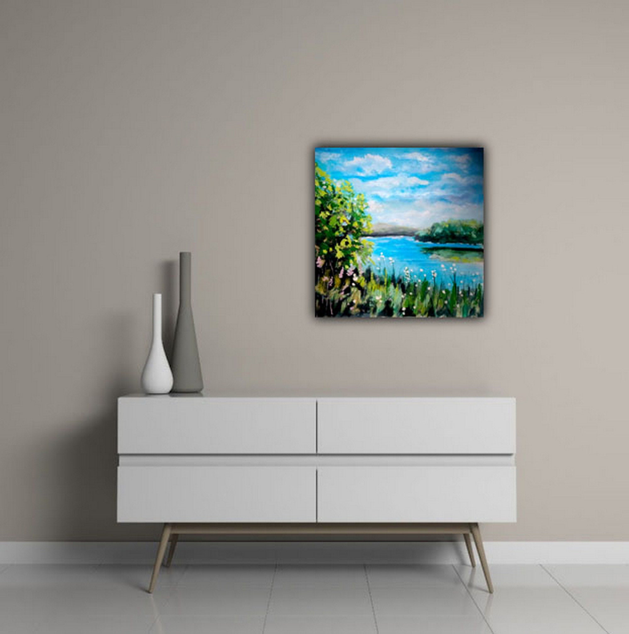 Montana Landscape Painting Musselshell River Original Art Canvas ...