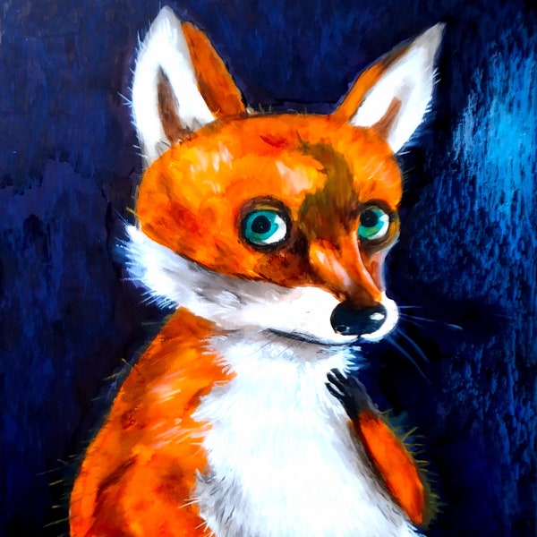 Fox Painting - Etsy
